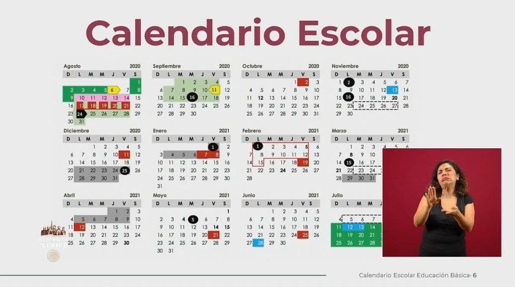 Este es el Calendario escolar 2020- 2021 de la SEP